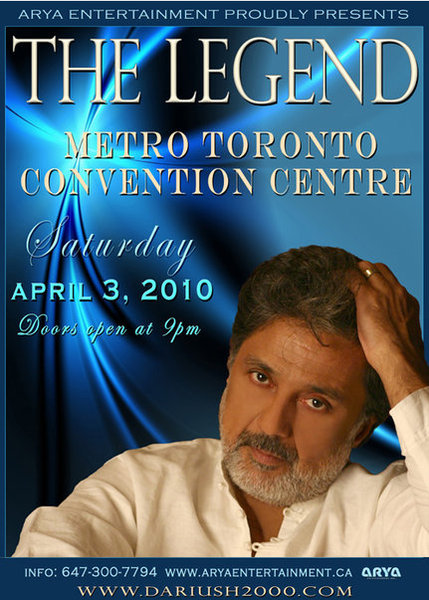 Dariush Live In Concert event · Sat, April 3, 2010 · Metro Toronto ...