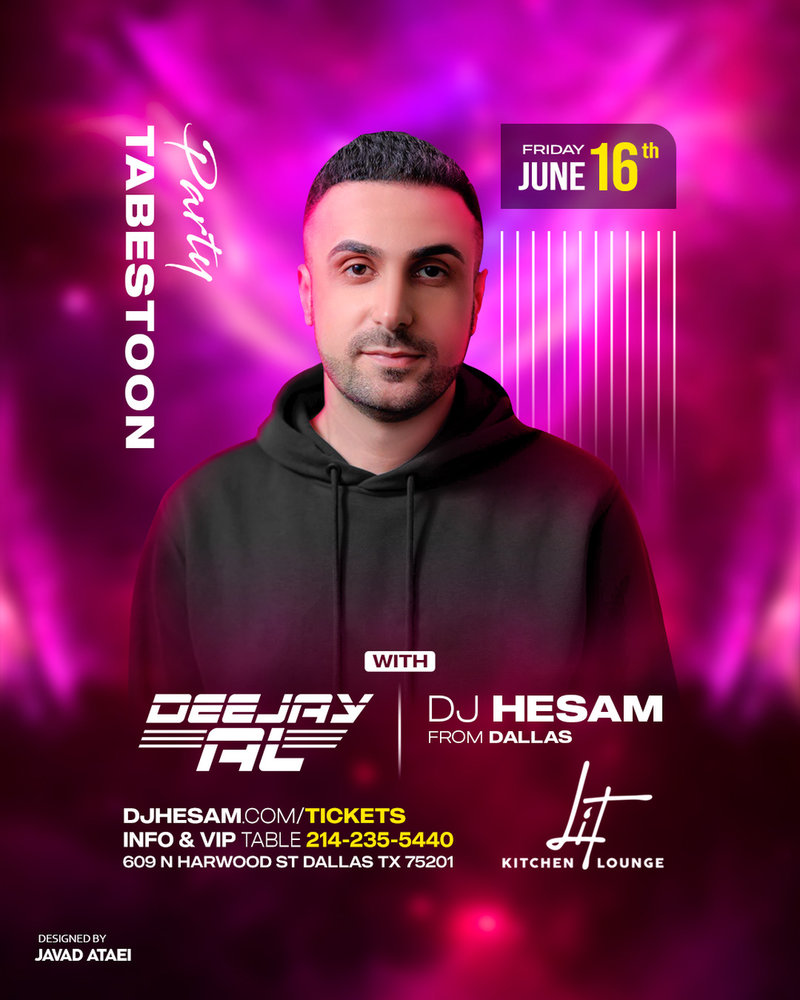 Persian Party in Dallas event · Fri, June 16, 2023 · Kitchen Lounge ...