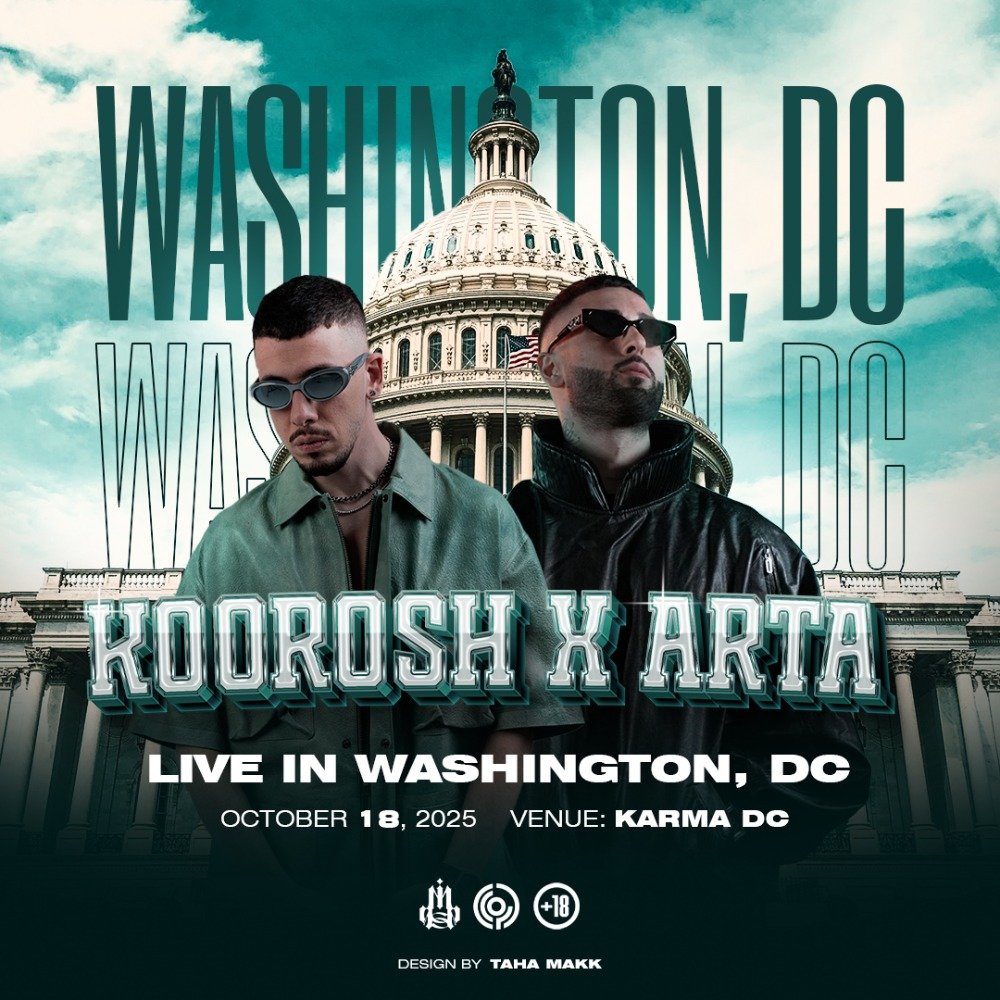 Koorosh & Arta in D.C. event · Sat, October 18, 2025 · Karma Live Music ...